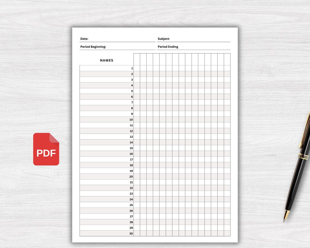 Class Record Printable. Class Gradebook. Teacher Gradebook. Class ...