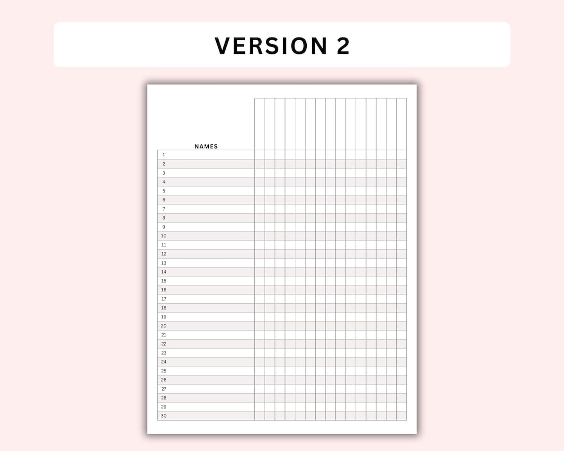Printable Teacher Gradebook, Class Record, Attendance Log, Classroom ...