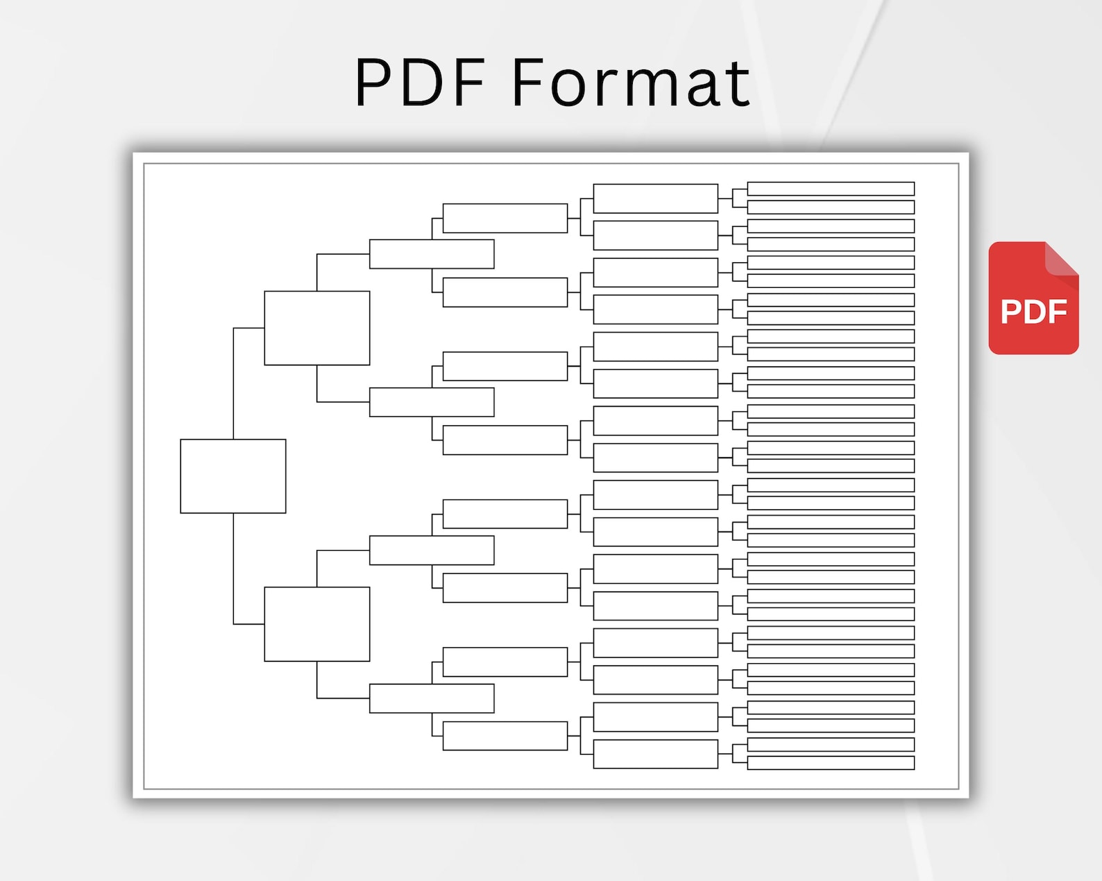 6 Generations Family Tree Chart, Genealogy Pedigree Template, Printable ...