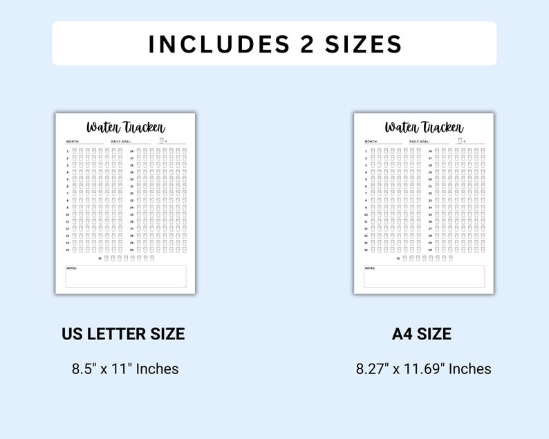 Monthly Water Tracker PRINTABLE. Monthly Water Intake Tracker ...