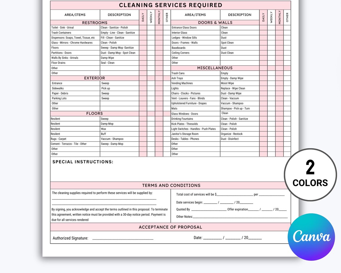 Cleaning Service Proposal Template Editable. Cleaning Business Proposal ...