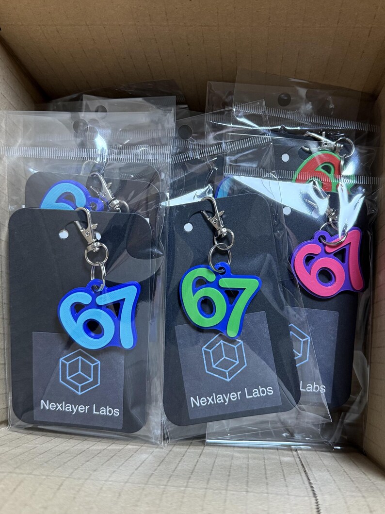 Mystery 67 Keychain – Random Fun Color • Viral Kids Trend • Gift-ready ...
