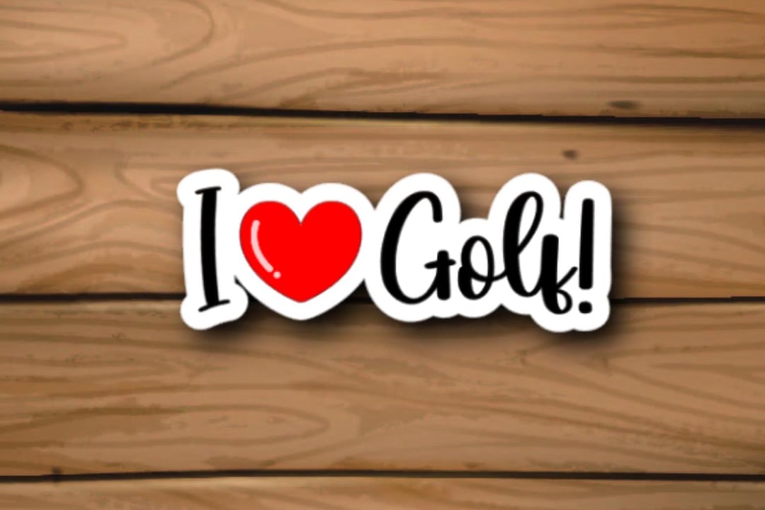 I Love Golf Sticker Cute Golf Gift Decal for Phones, Kindles, Ipads ...