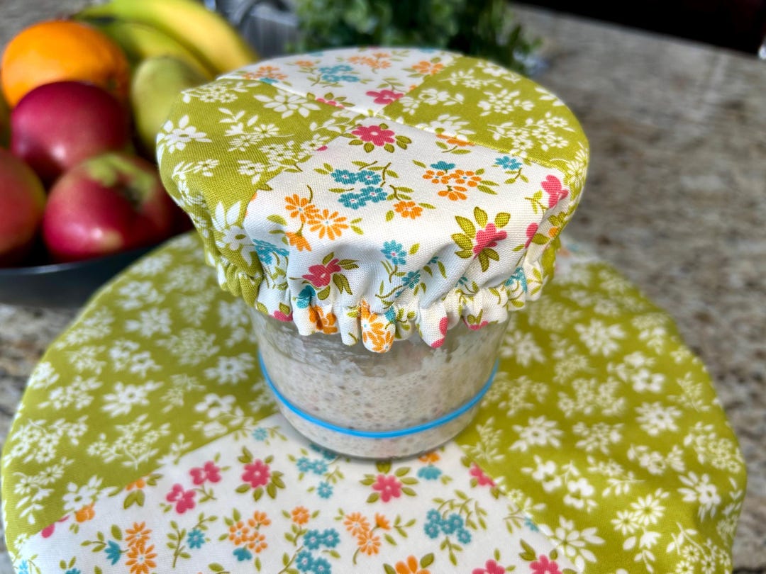 Sourdough Bowl Cover & Jar Topper Set: Reusable Food-safe PUL - Etsy