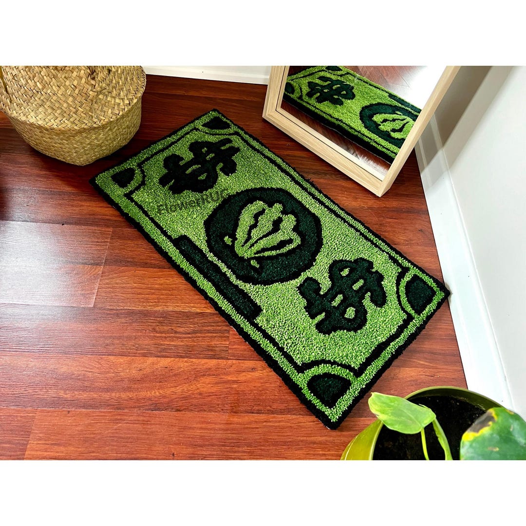 Green Dollar Tufting Rug - Custom Tufting Rug - Etsy