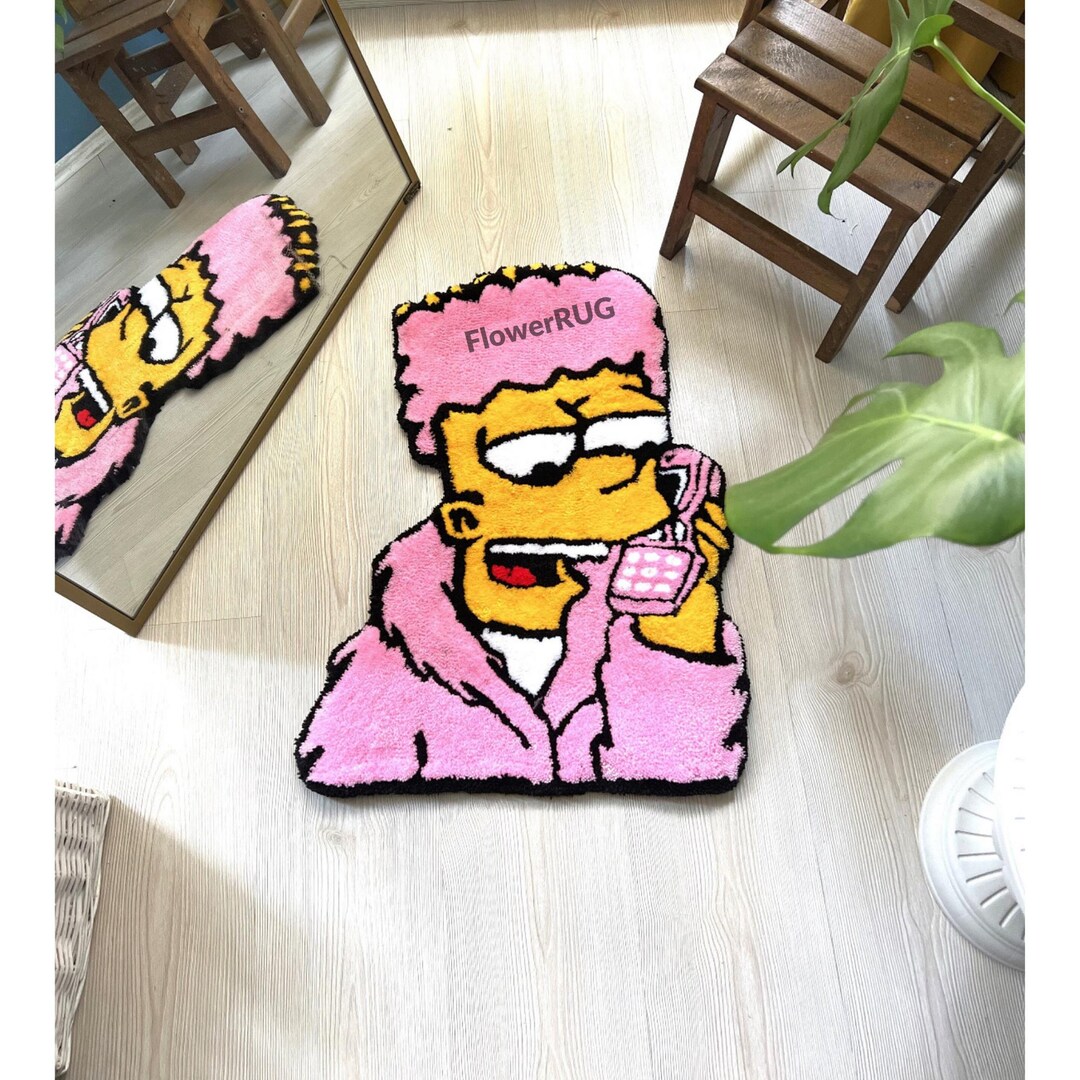 Bart Simpsons Rug | the Simpsons | Handmade Tufted Rugs - Etsy