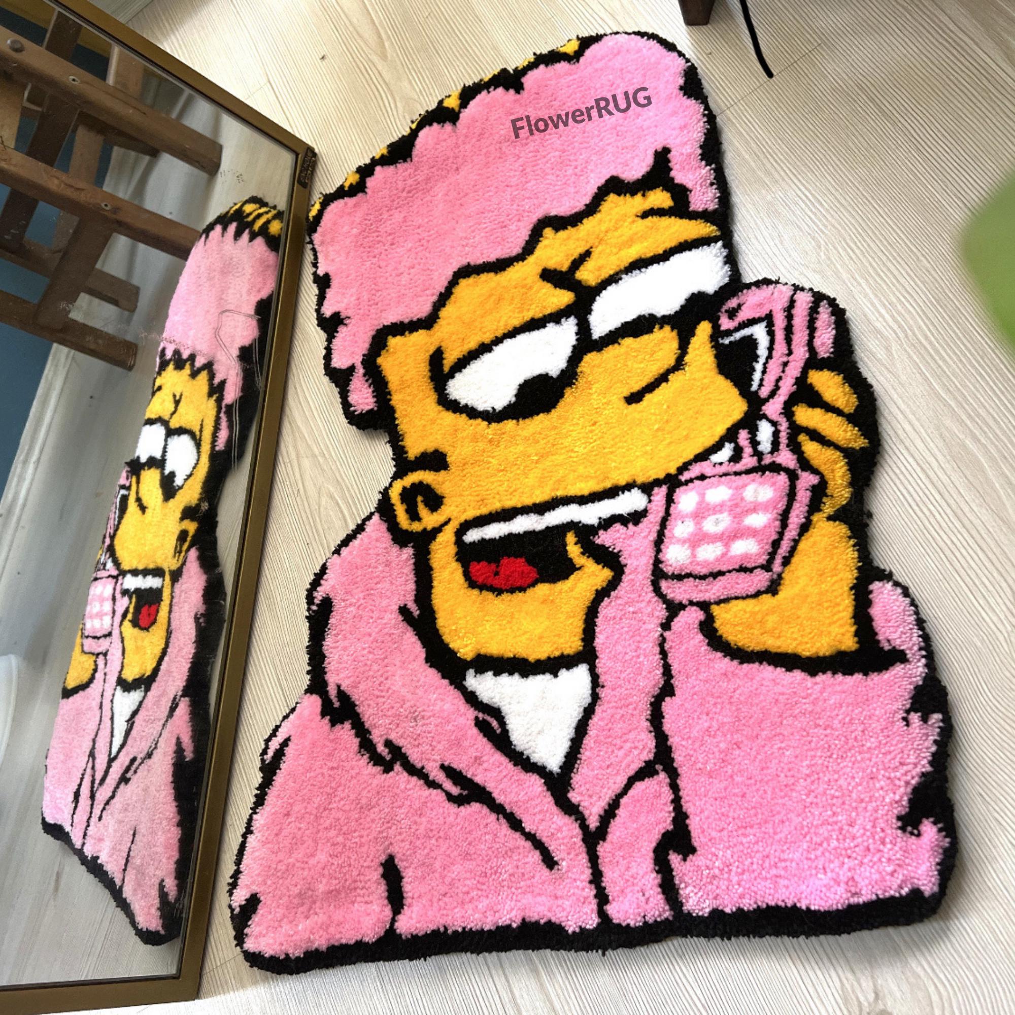 Bart Simpsons Rug | the Simpsons | Handmade Tufted Rugs - Etsy