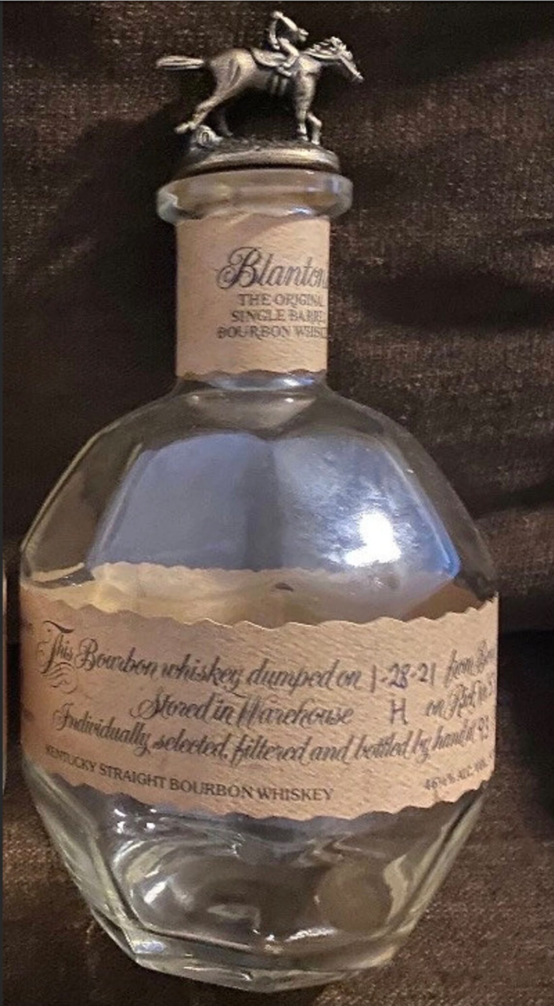 Blantons Bottle With Top EMPTY - Etsy