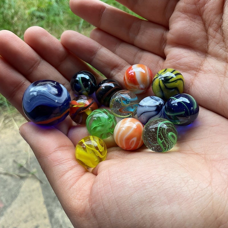 Colored Glass Marbles - Etsy
