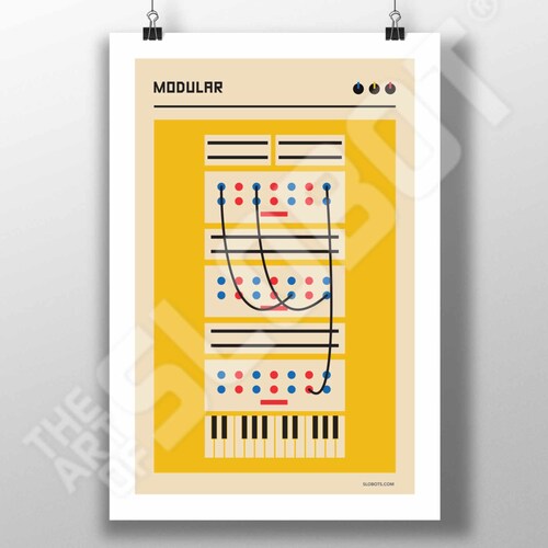 Synthesizer Waveforms Poster Blue Gift for Music Producer - Etsy
