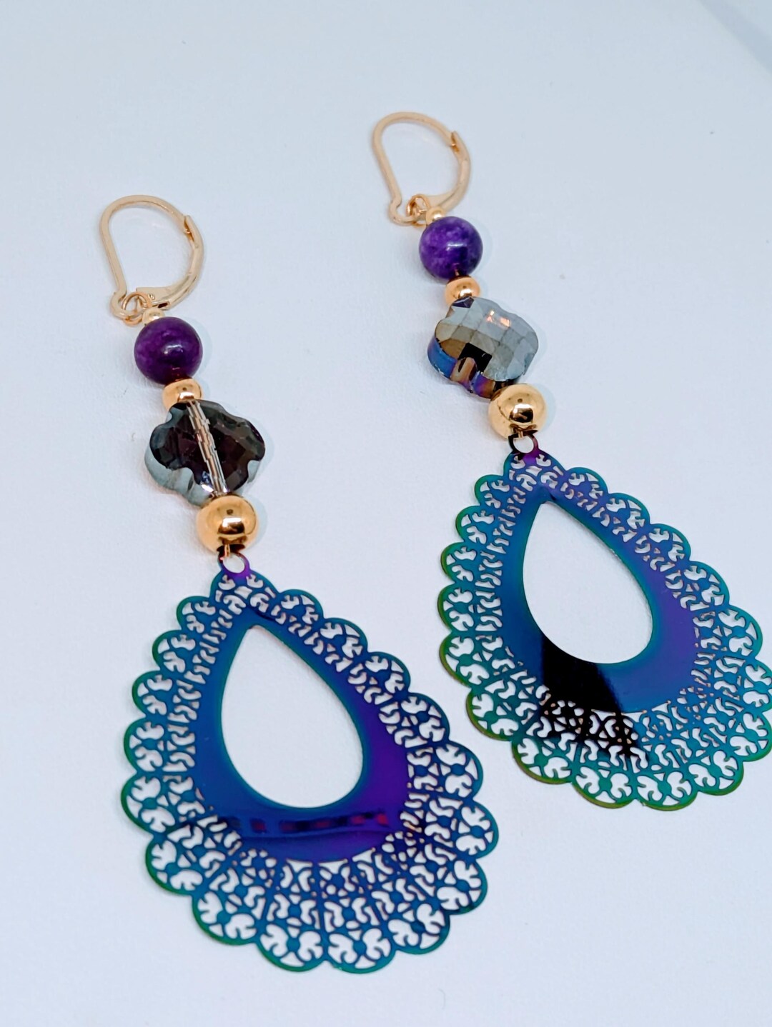 Laser Cut Holographic Middle Eastern Inspired Filigree Earrings/belly ...