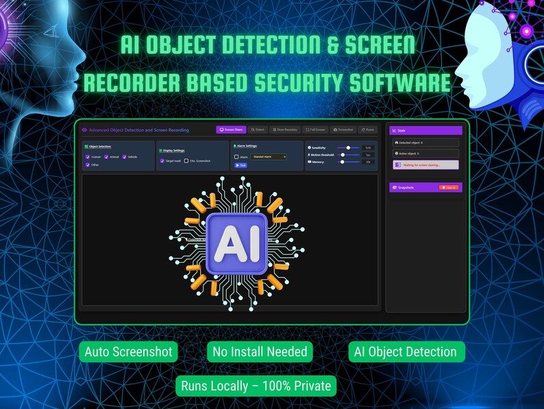 Smart AI Home Security Monitor - No Install Browser Webcam Detection ...
