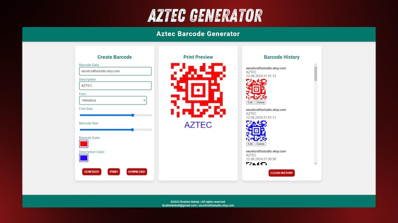 Aztec Barcode Generator | Faster Scanning Speed Than a QR Code - Etsy
