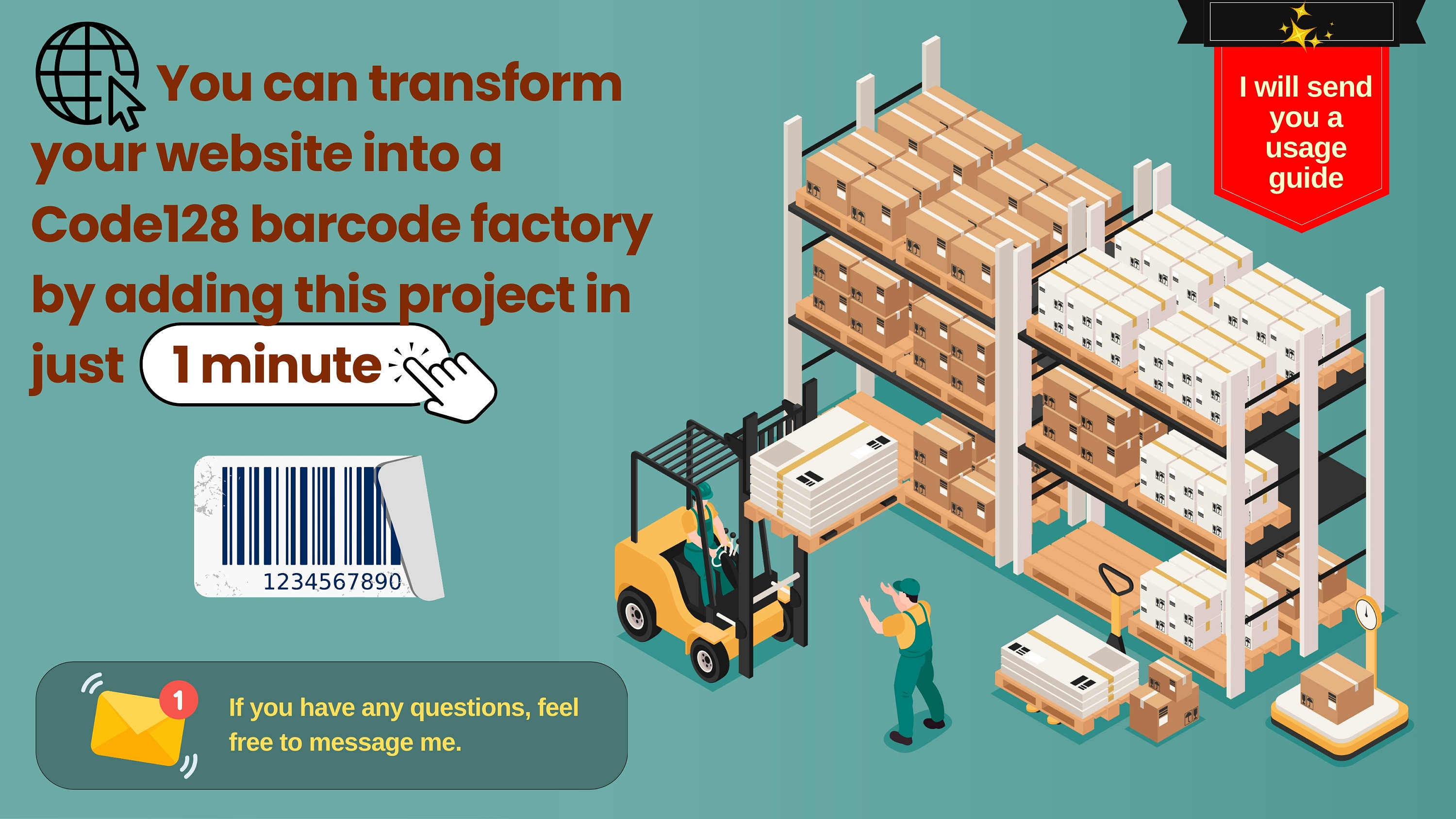 Code128 Barcode Generator With Product, Inventory, and Excel Save ...