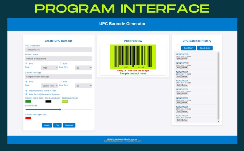 UPC Barcode Generator Software | Customizable Colors and Fonts ...