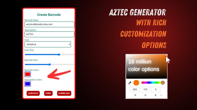 Aztec Barcode Generator | Faster Scanning Speed Than a QR Code - Etsy