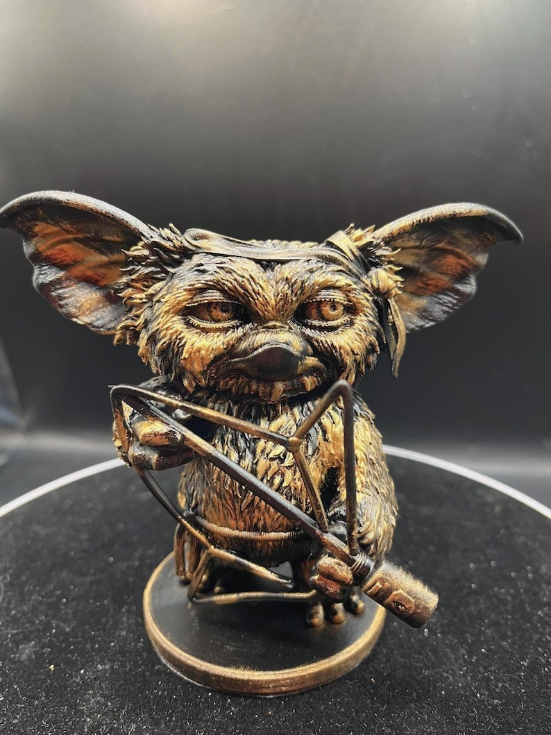 Hand-painted Gizmo Figure, 3D Printed Gremlins Collectible, Cute Mogwai ...
