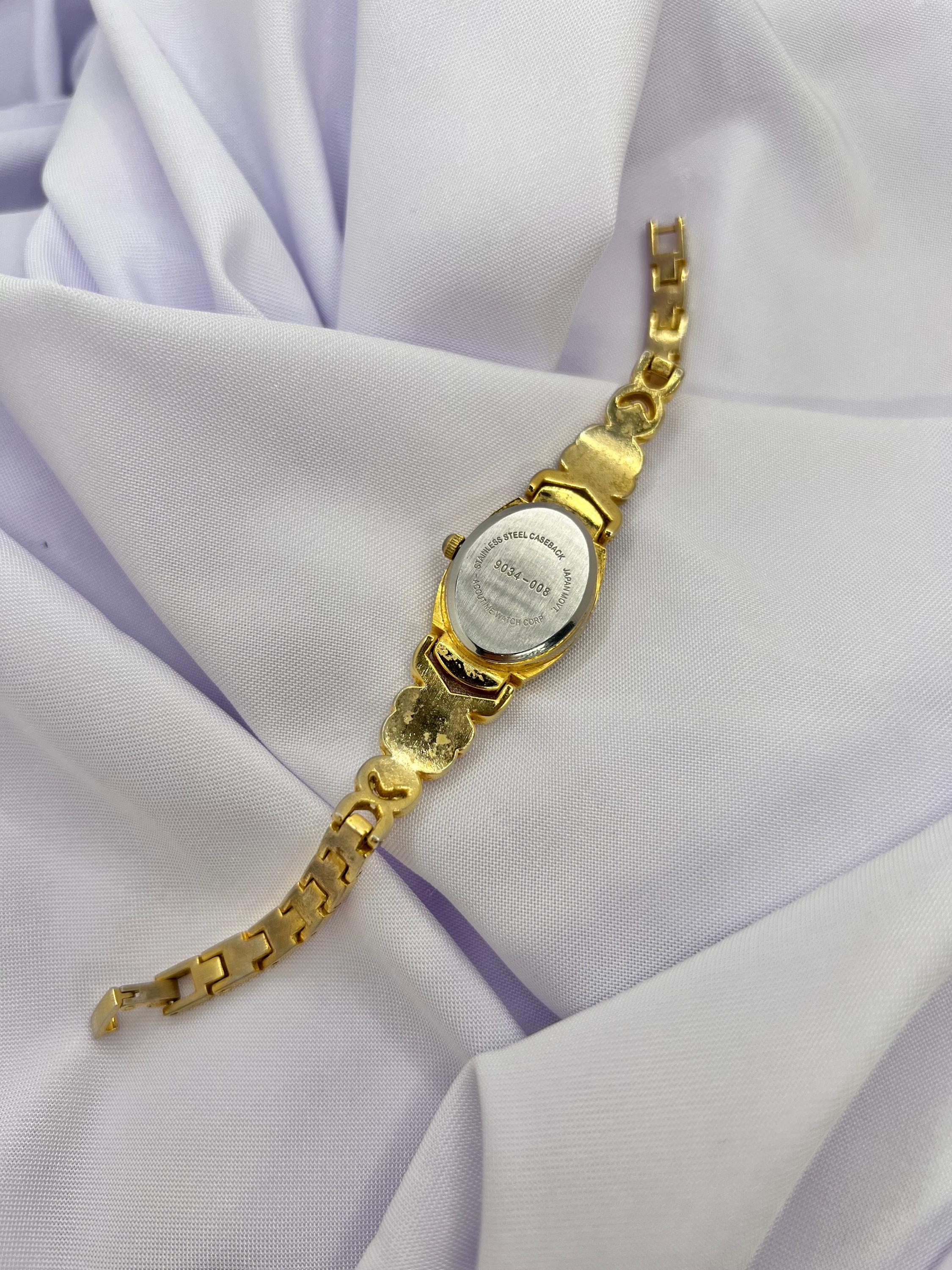 Preppy Classy Dainty Gold Vivani Womens Watch Mother of Pearl Diamonds ...