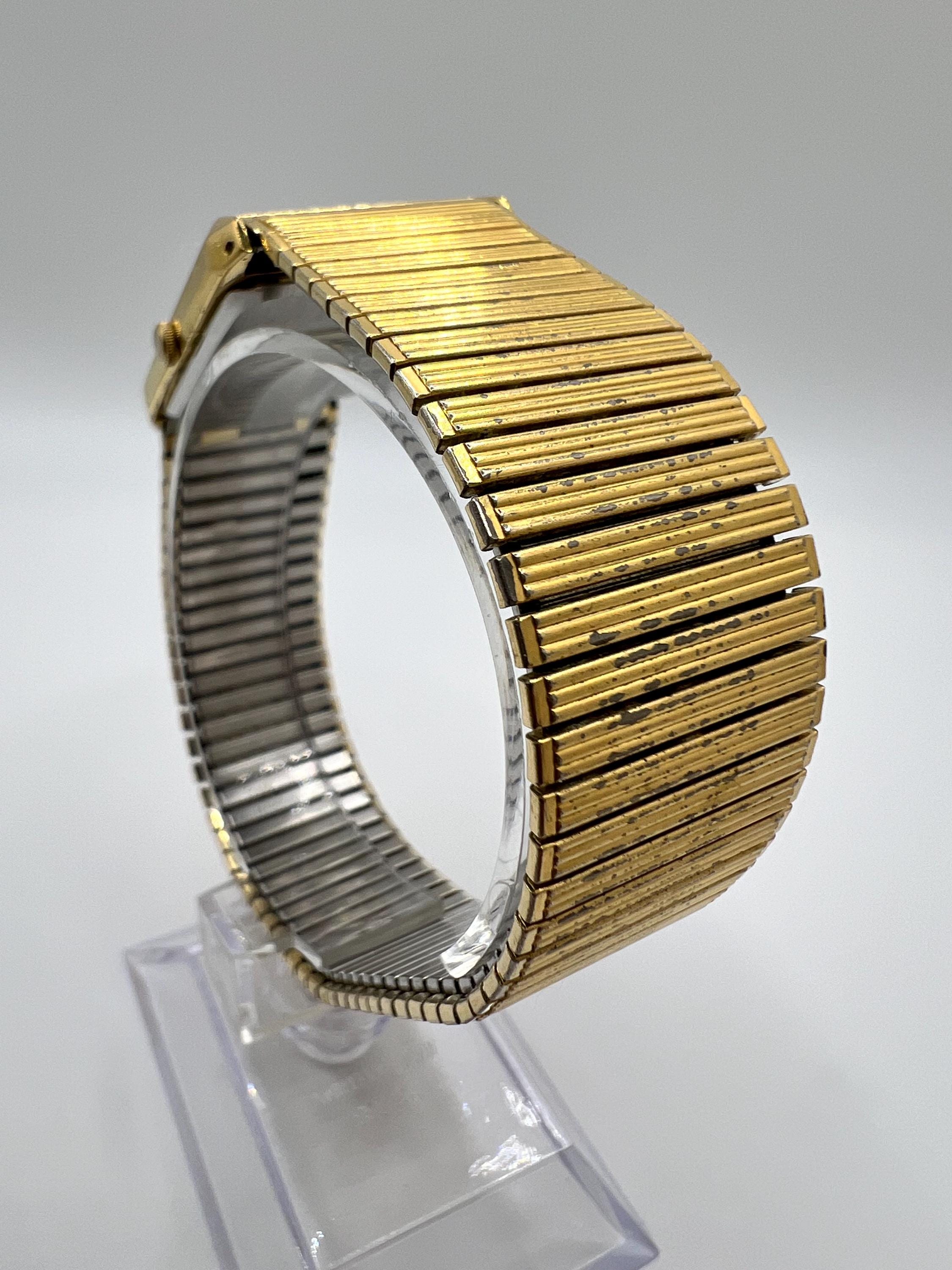 Vintage Gold Pulsar Tank Stretchable Band Oldmoney Sleek - Etsy