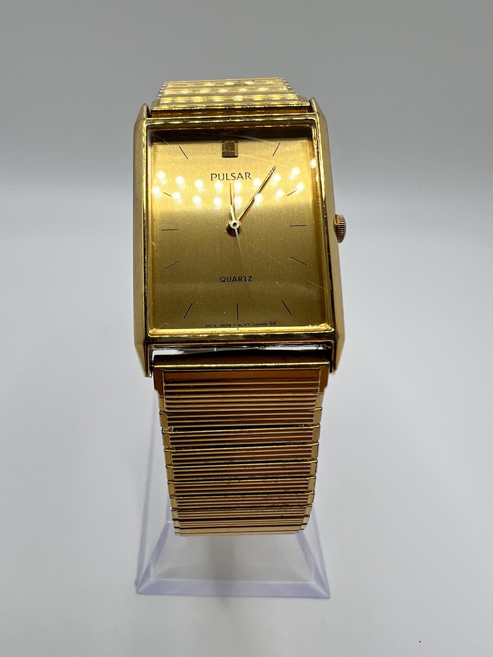 Vintage Gold Pulsar Tank Stretchable Band Oldmoney Sleek - Etsy