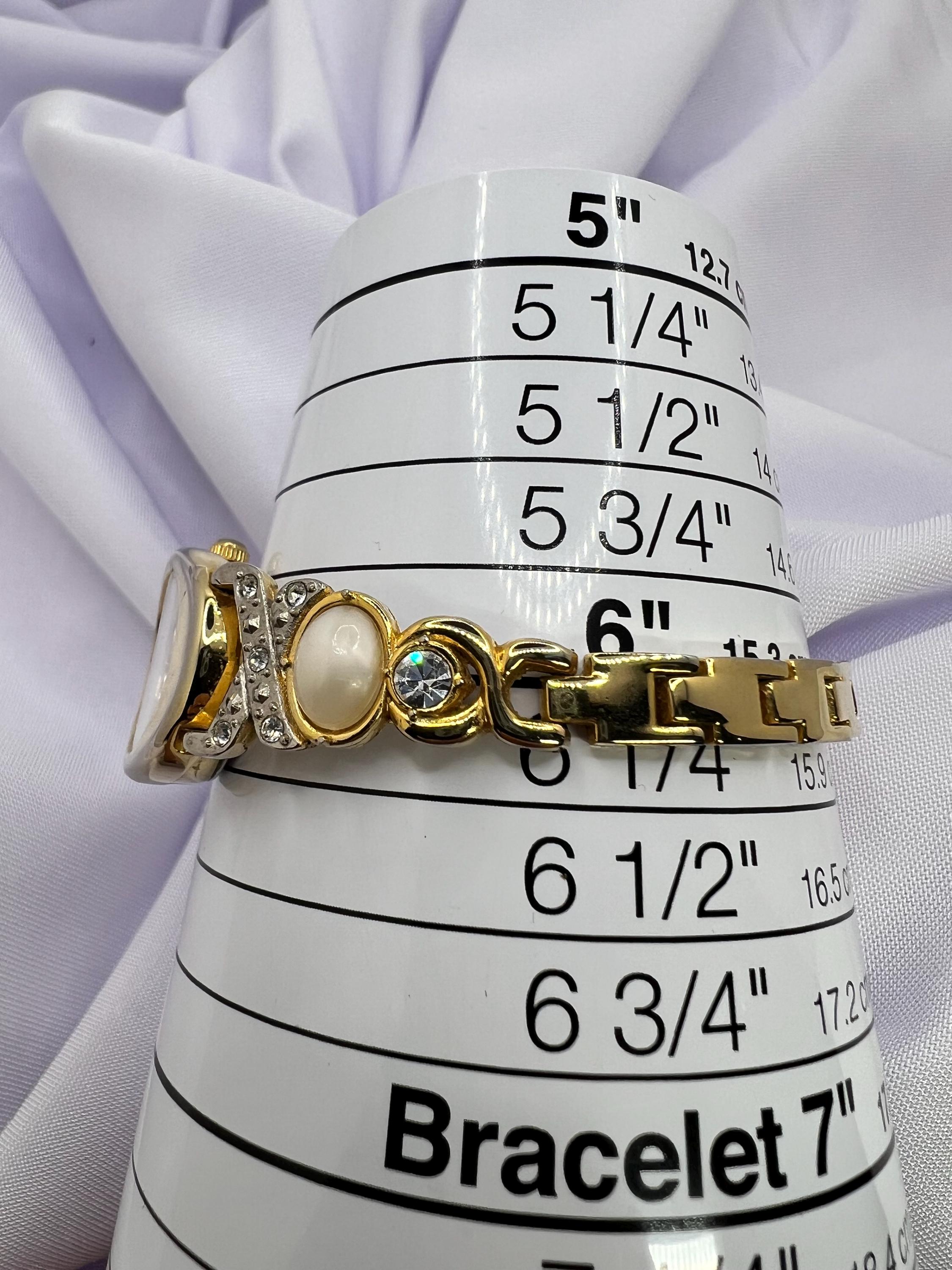 Preppy Classy Dainty Gold Vivani Womens Watch Mother of Pearl Diamonds ...