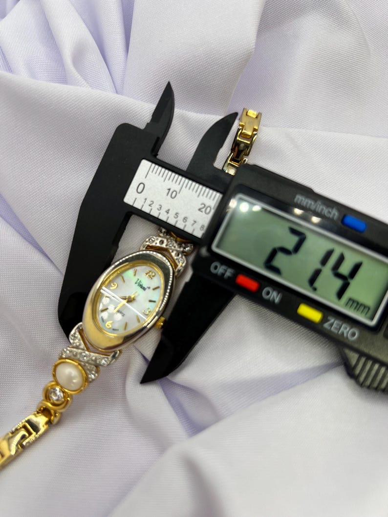 Preppy Classy Dainty Gold Vivani Womens Watch Mother of Pearl Diamonds ...