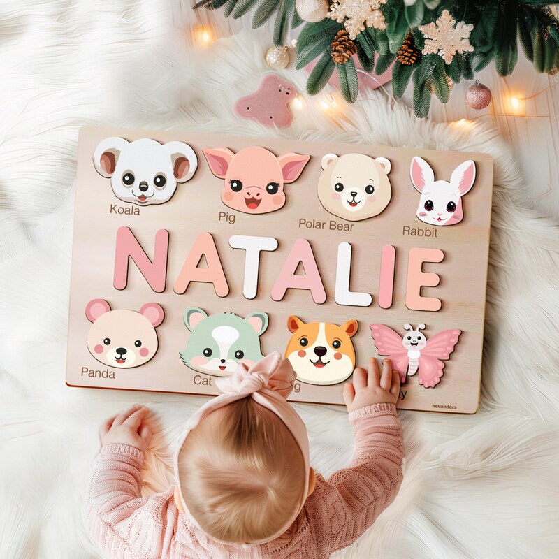 Wooden Puzzle Baby - Etsy