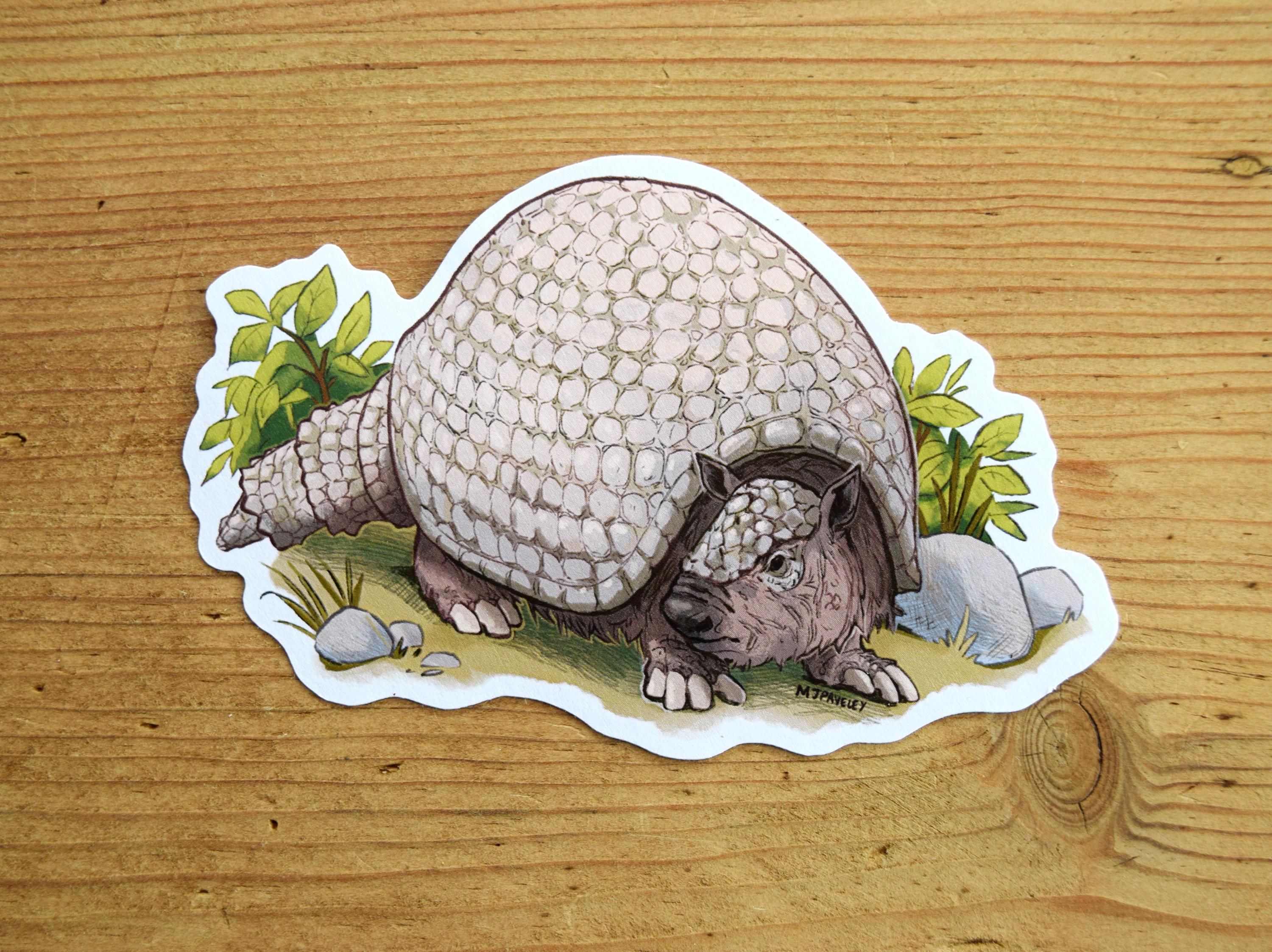 Glyptodon Sticker, Ice Age Prehistoric Illustration - Etsy