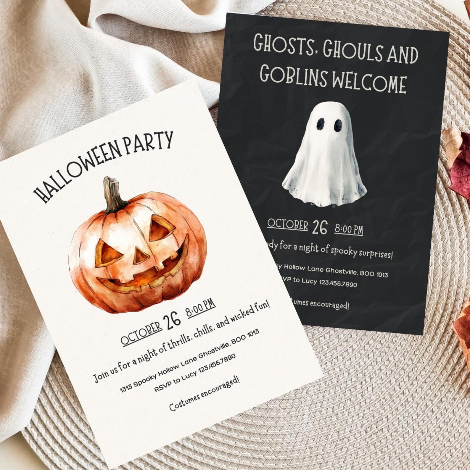 Editable Halloween Party Invitation Templates Canva Editable Digital ...