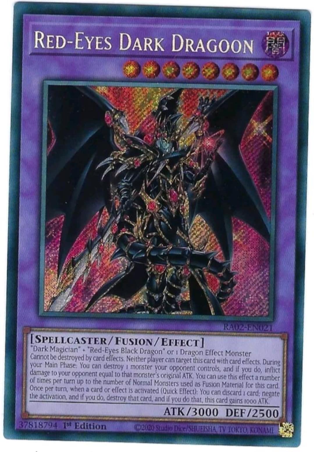 Yugioh Red-eyes Dark Dragoon Ultra 1st Edition Mint - Etsy