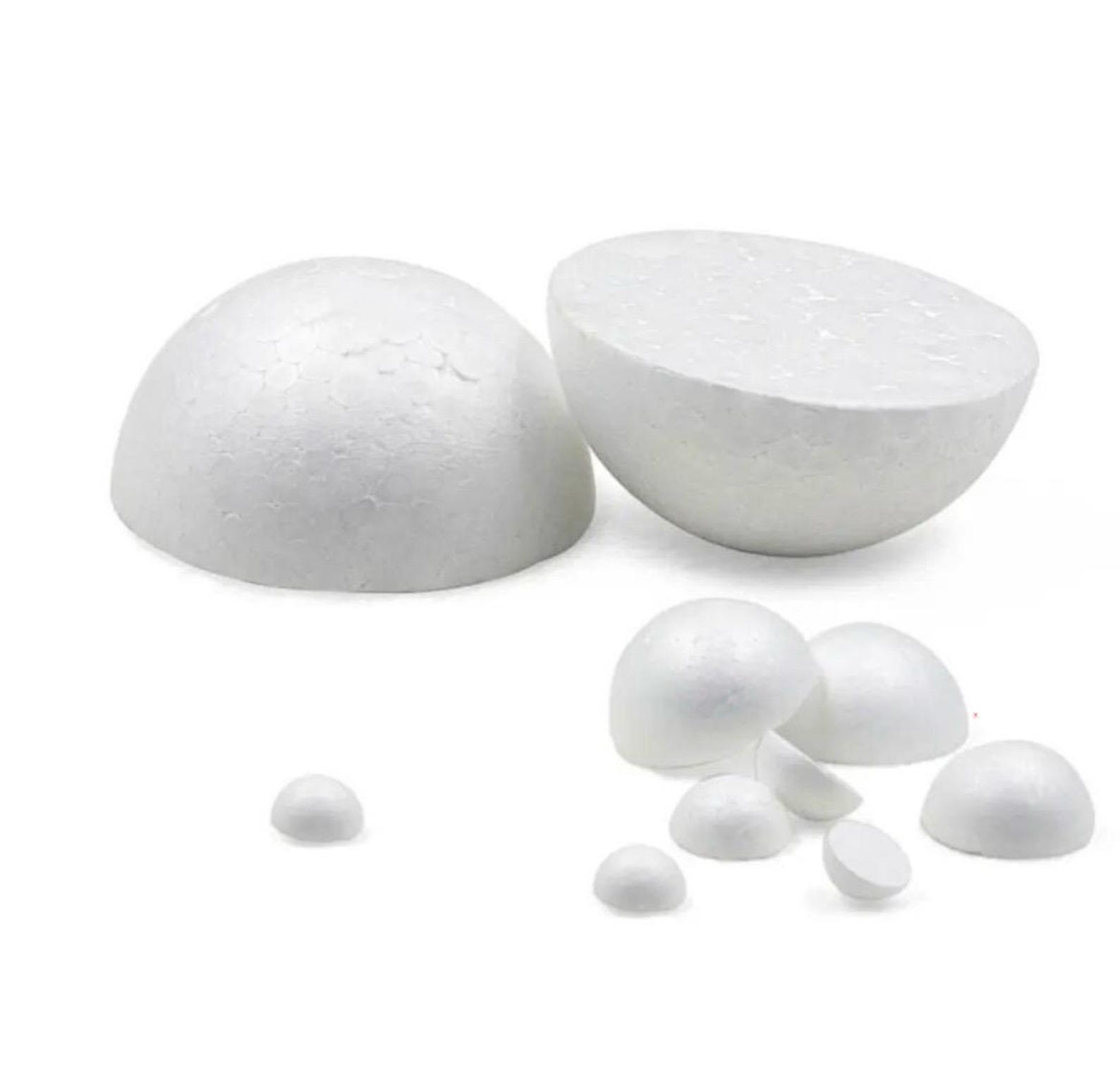 Half Round Solid Polystyrene Styrofoam Foam Balls for DIY Wedding ...