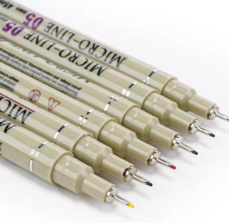 12pcs Fine Line Art Pens Set | 0.5 Student Drawing Pens | Micron-style ...