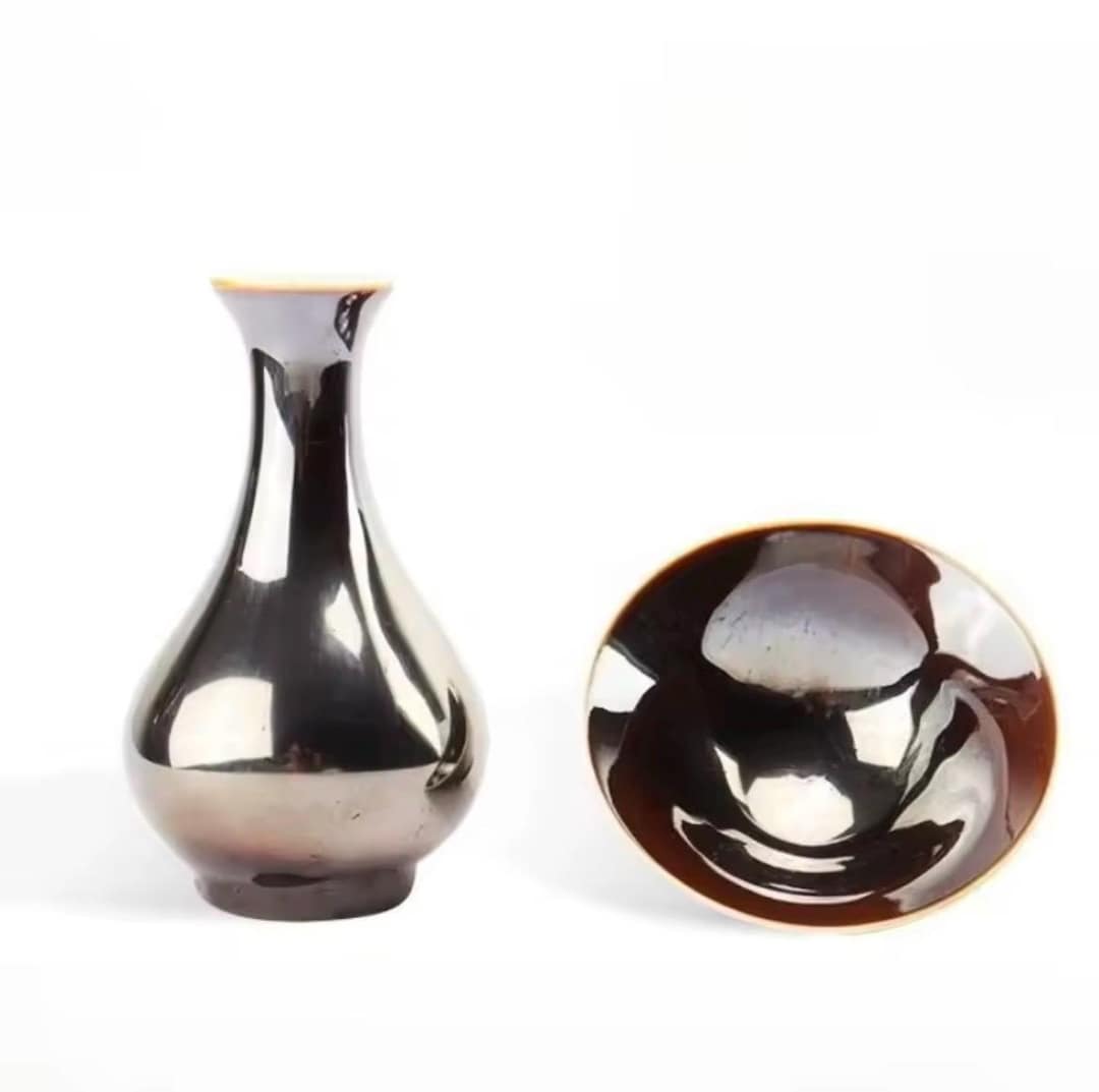 300ml Medium-temp Electric Kiln Glaze | Bright Metallic Ceramic Glaze ...