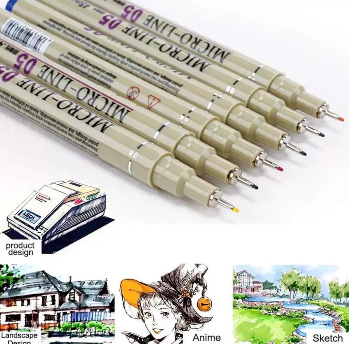 12pcs Fine Line Art Pens Set | 0.5 Student Drawing Pens | Micron-style ...