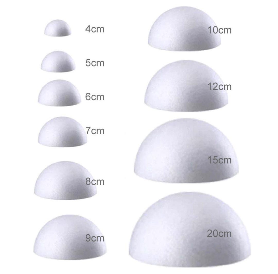 Half Round Solid Polystyrene Styrofoam Foam Balls for DIY Wedding ...