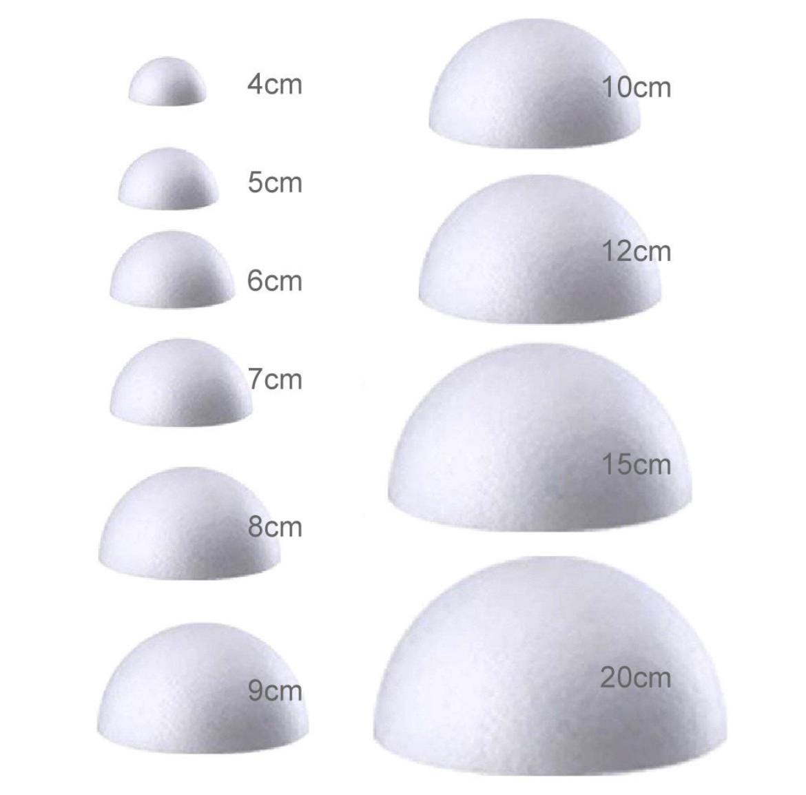 Half Round Solid Polystyrene Styrofoam Foam Balls for DIY Wedding ...