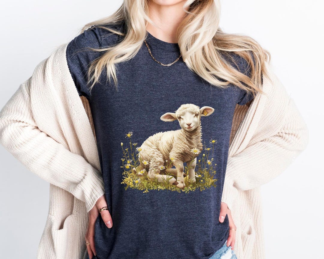 Graphic Cute Sheep Shirt, Wildlife Shirt, Comfort Colors® Shirt, Animal ...