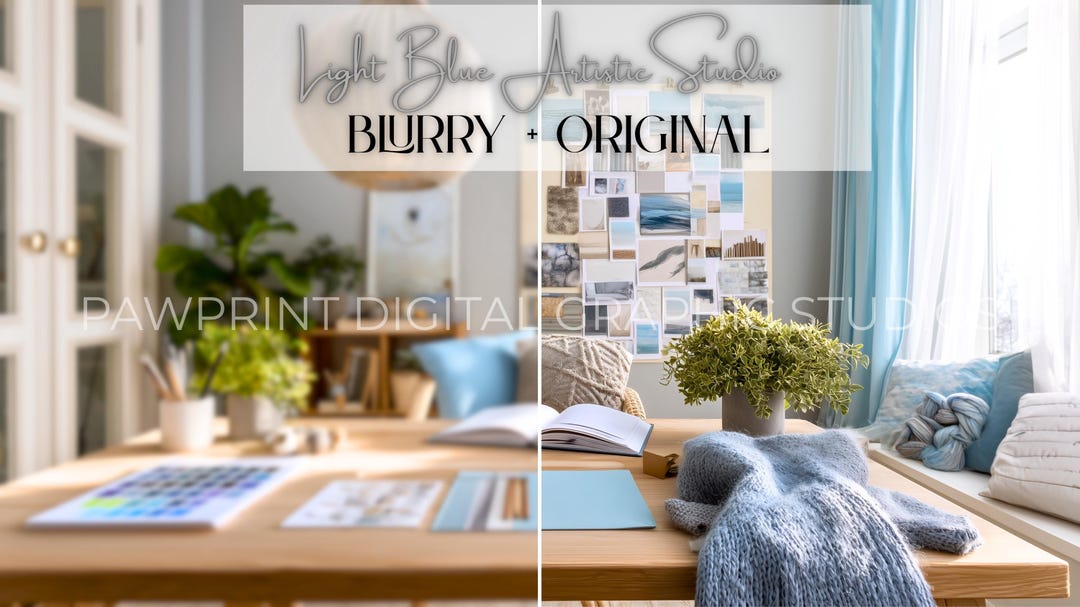 Light Blue Artistic Virtual Background Version 1| Studio Zoom ...