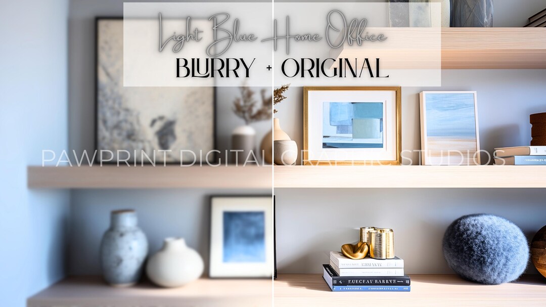 Light Blue Virtual Background Version 2 | Home Office Zoom Backdrop ...