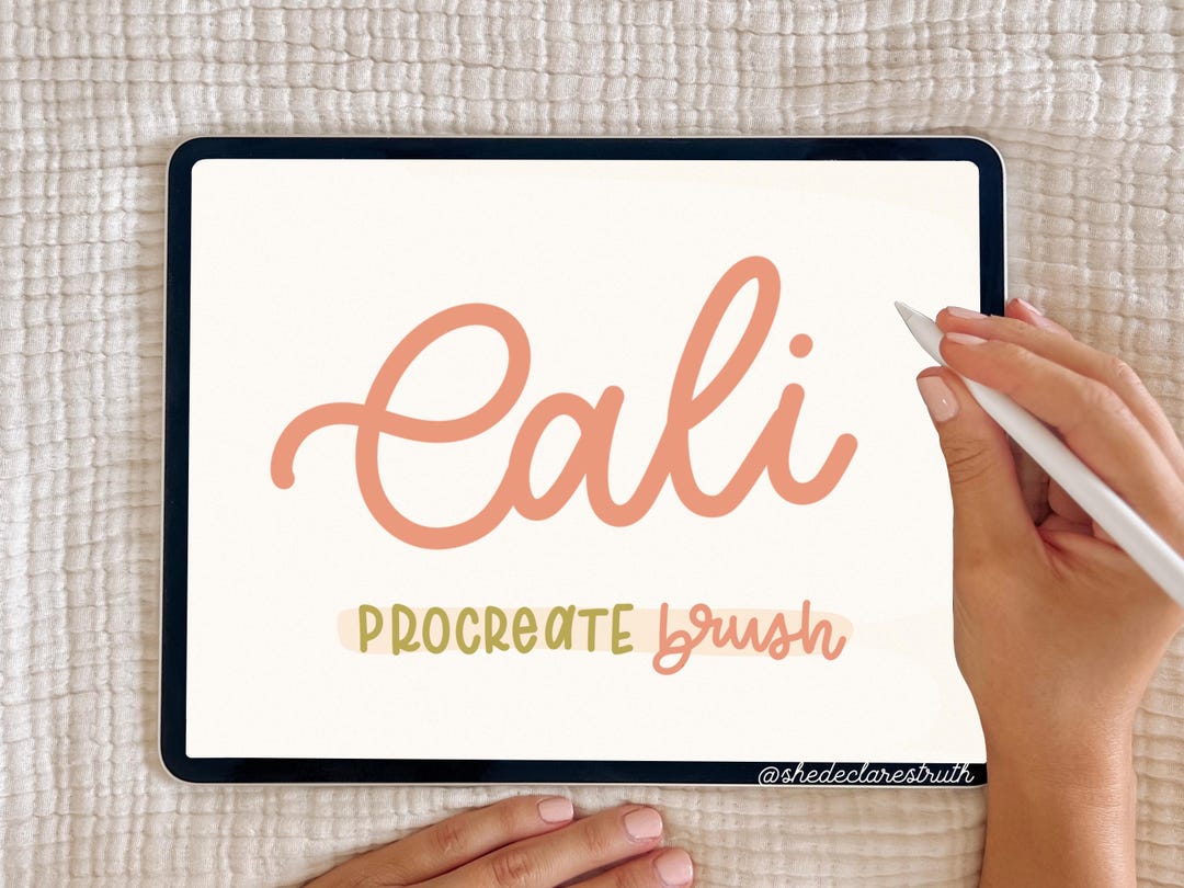 Cali Monoline Procreate Brush: Lettering & Calligraphy (digital ...
