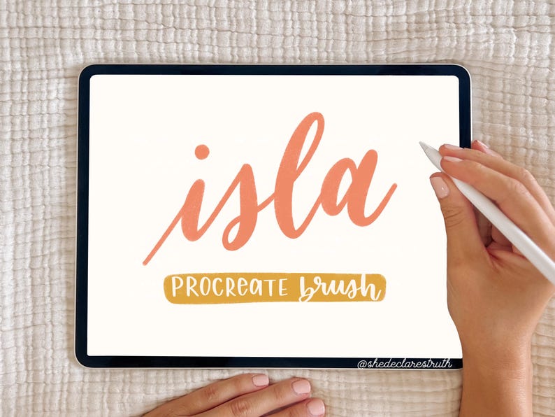 Isla Procreate Brush / Procreate Lettering / iPad Pro / Calligraphy ...