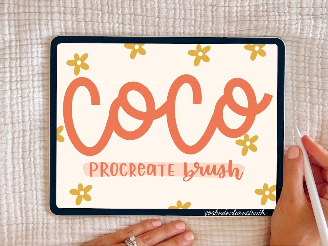 Coco Procreate Brush / Flat Monoline Brush / Procreate Lettering / iPad ...