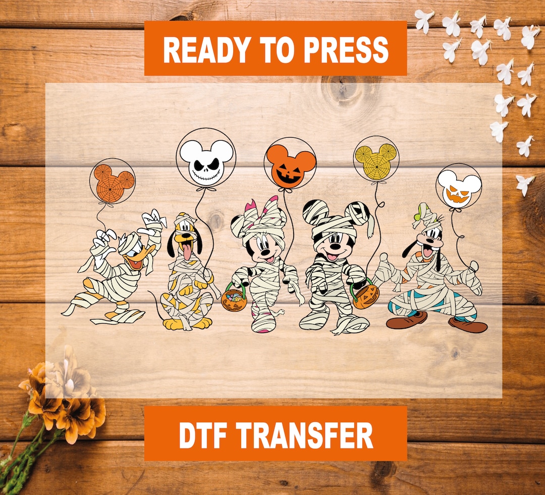 Disney Mummy Friends Halloween DTF Transfer, Ready to Press - Etsy