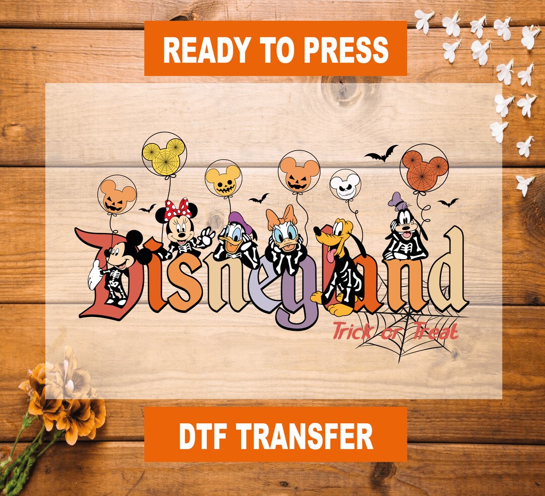 Disneyland Halloween DTF Transfer: Trick or Treat Design, Ready to ...