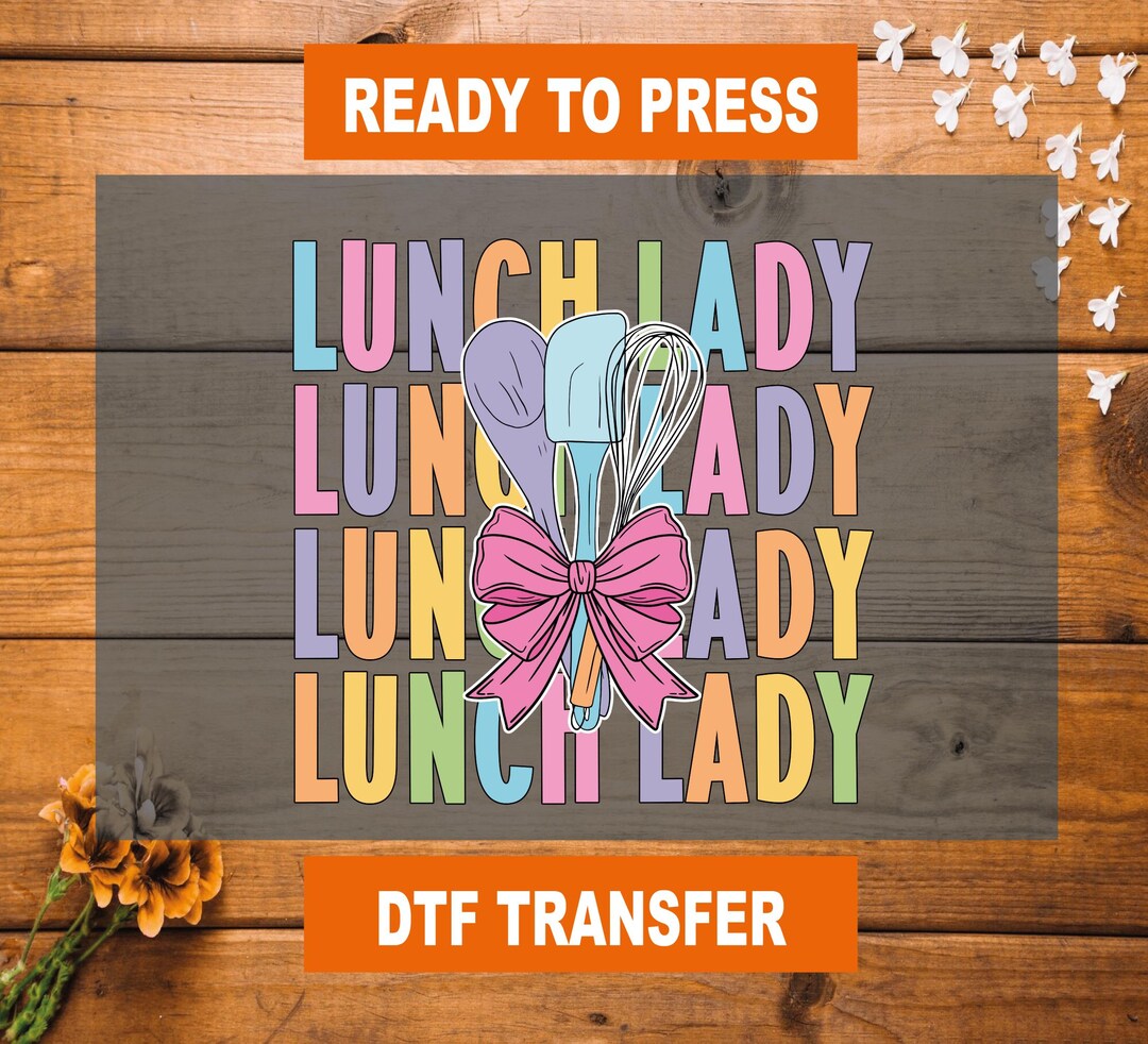Coquette Lunch Lady DTF Transfer: Ready to Press Heat Transfer - Etsy