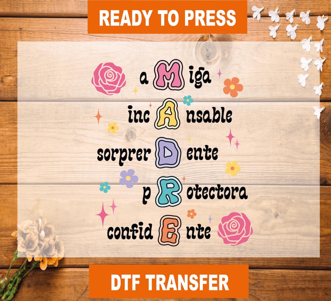 Madre DTF Transfer, Spanish Mama Ready to Press - Etsy