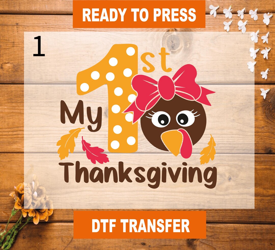 My First Thanksgiving DTF Transfer, Ready to Press - Etsy