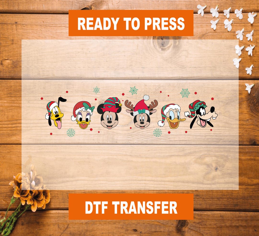Disney Friends Christmas, Disney Christmas DTF Transfer, Christmas ...