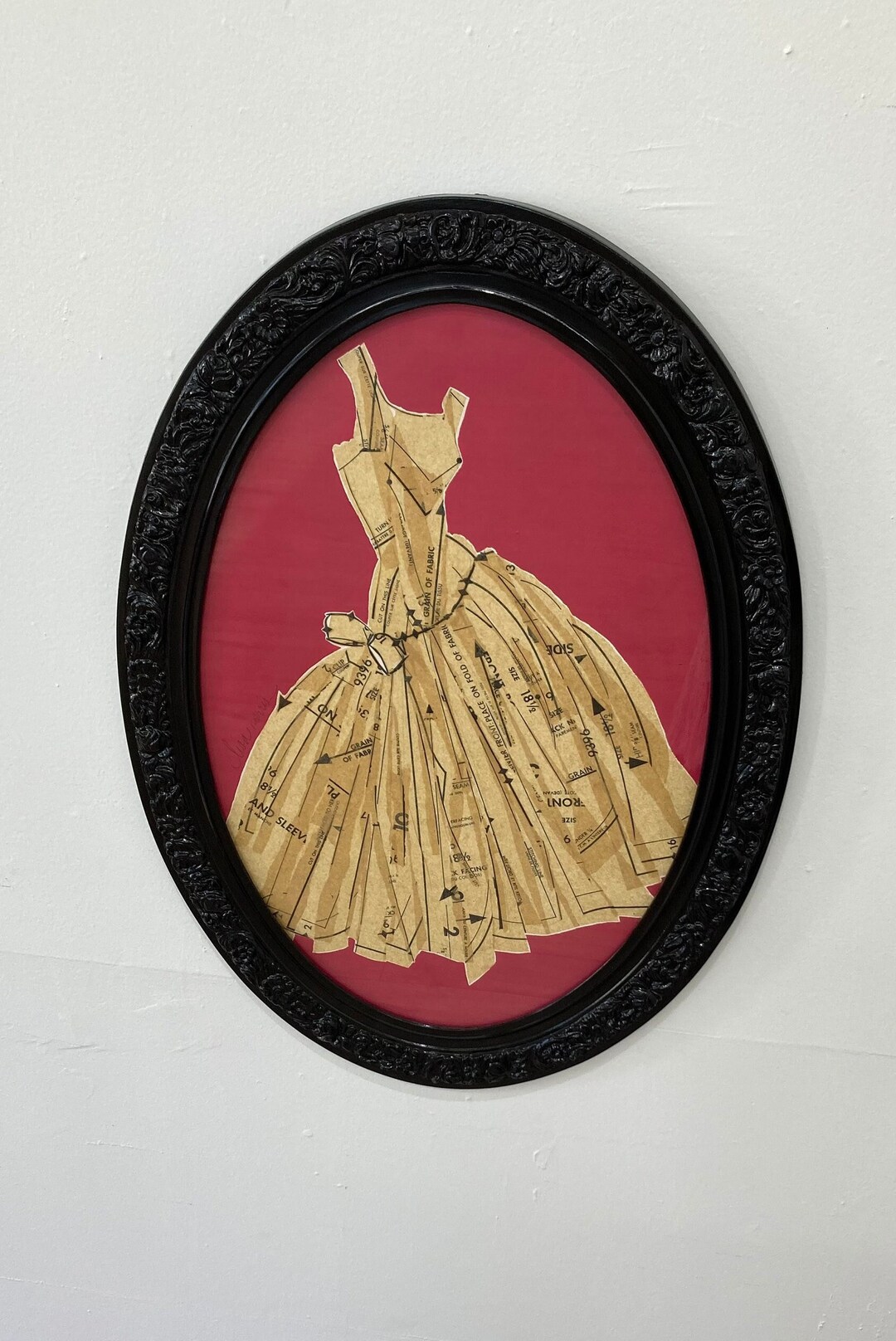 Pretty in Pink Original Dress Pattern Collage - Etsy