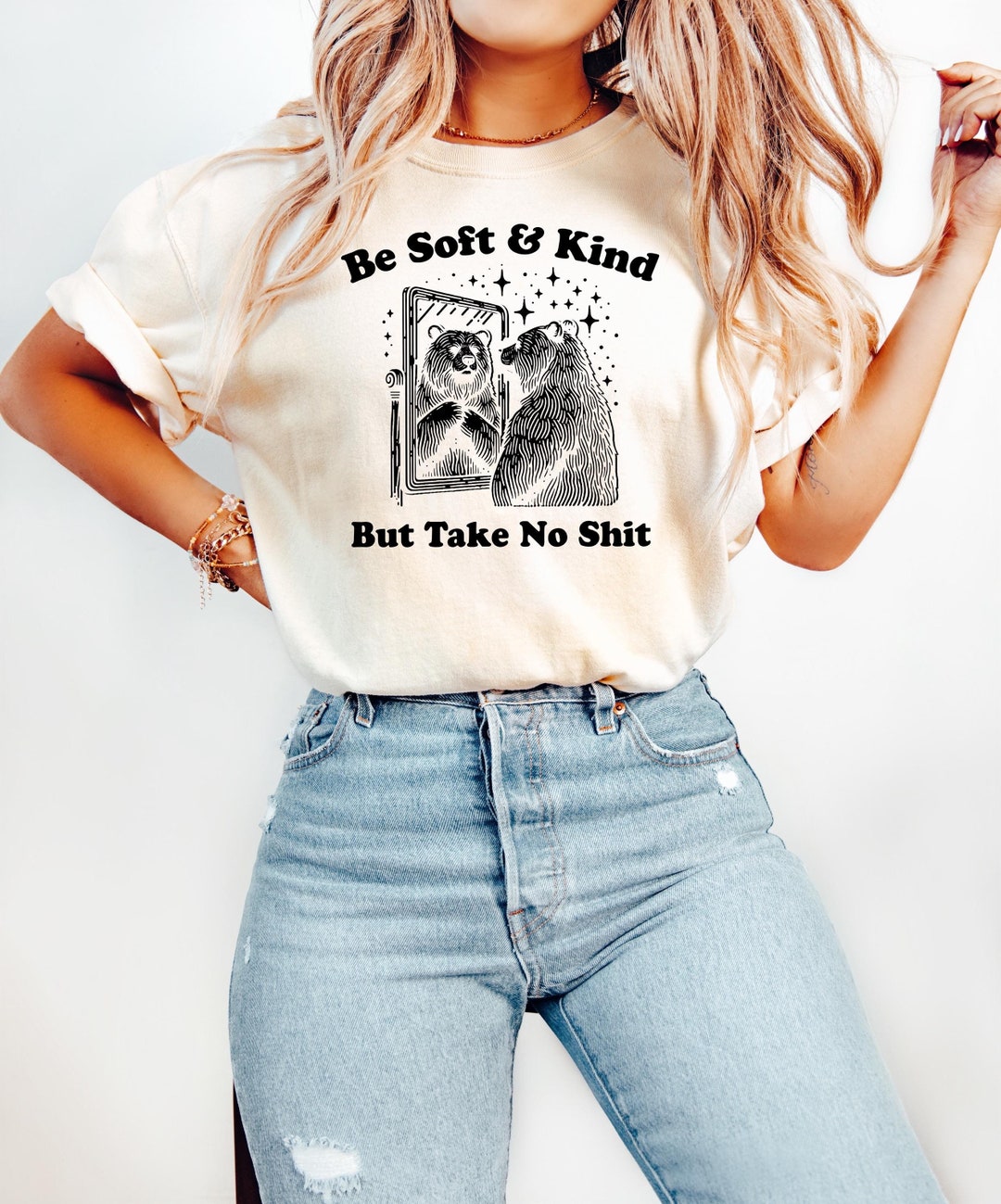 Be Soft and Kind but Take No Shirt, Retro Animal Shirt, Funny Animal ...